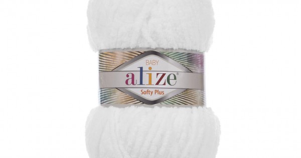 Alize Softy Plus 55 Beyaz El Örgü İpliği